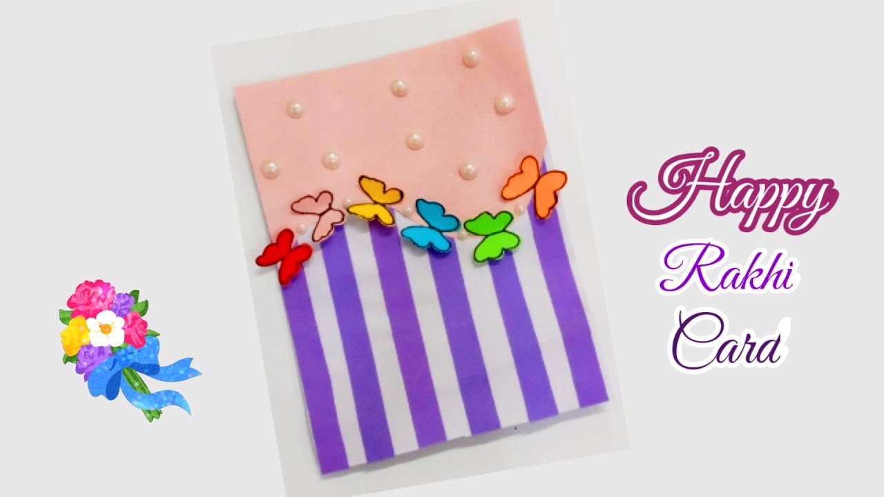 Beautiful Happy Rakhi Card | Handmade Raksha bandhan card | DIY ...
