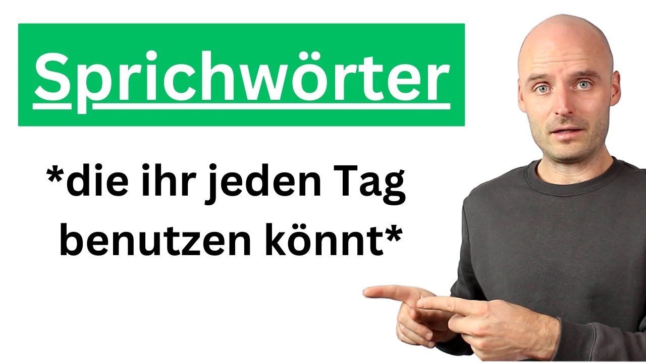 Deutsche Sprichwörter für den Alltag - YouTube