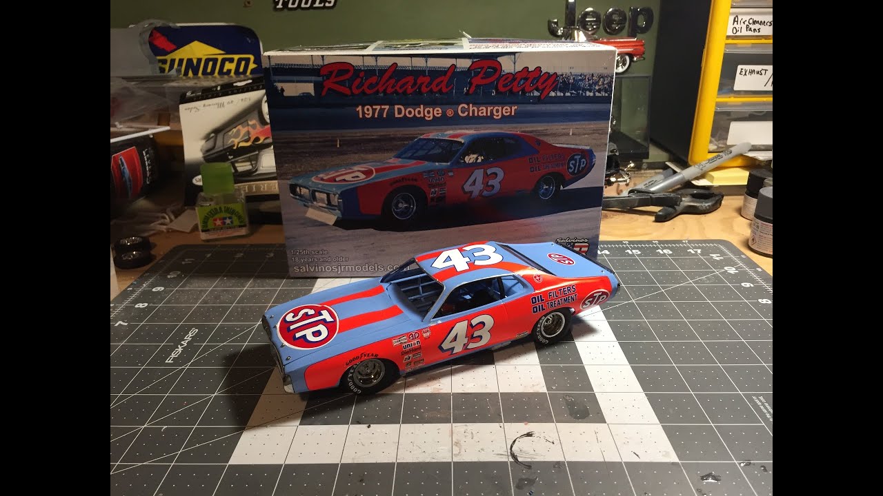 Salvinos JR Richard Petty 1977 Dodge Charger Kit Review - YouTube