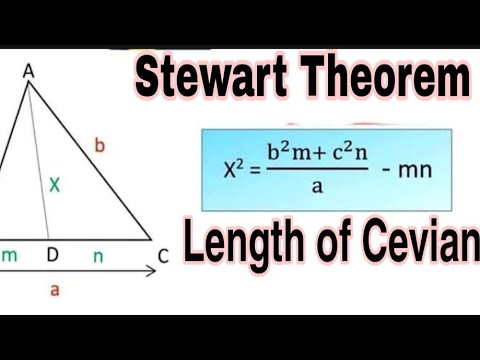 How to find length of Cevian | Stewart Theorem | - YouTube