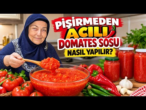 PİŞİRMEDEN ACILI DOMATES SOSU NASIL YAPILIR?