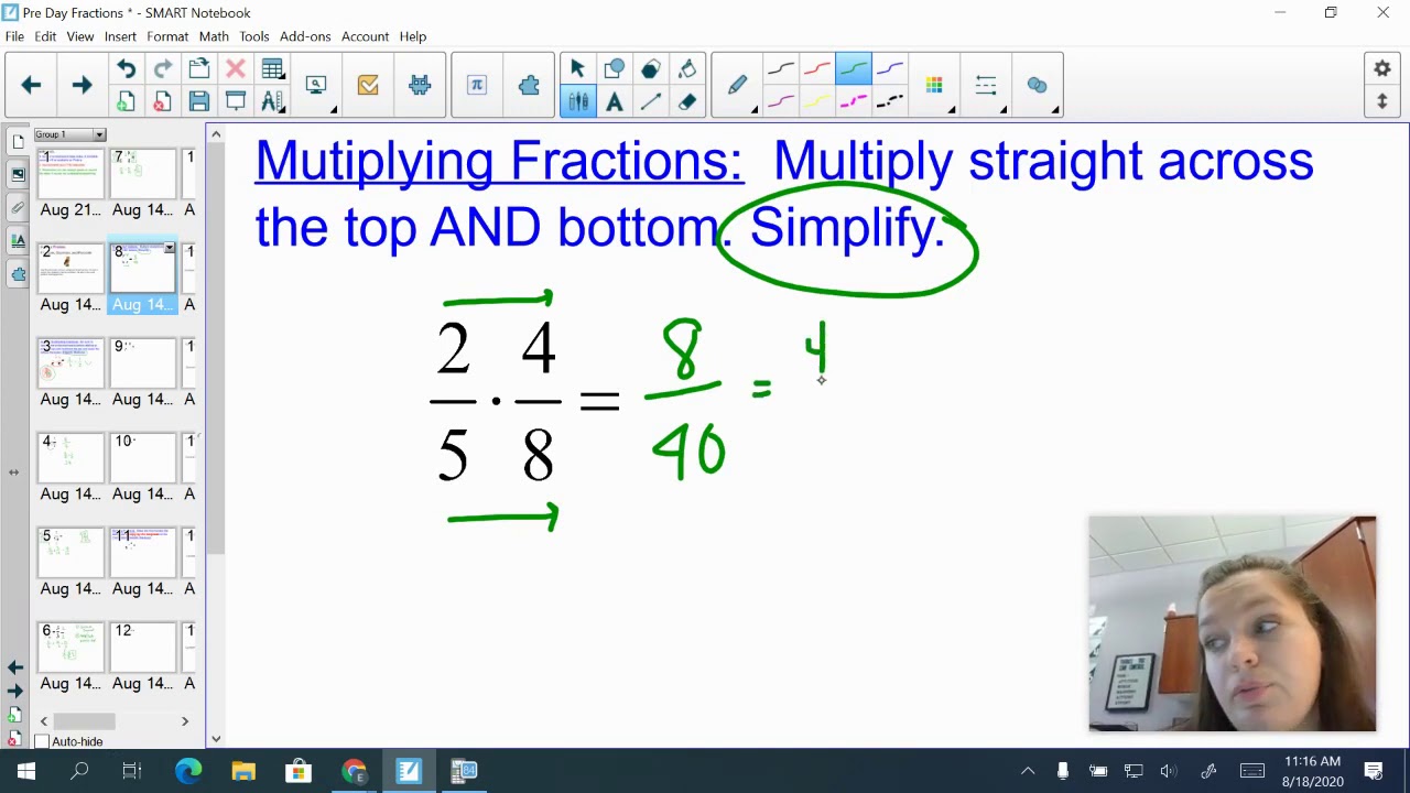 Algebra 1 Fractions - YouTube