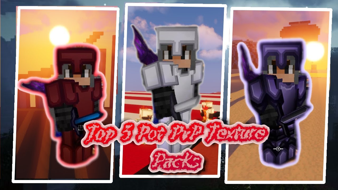 Top 3 BEST Texture Packs「 128x Pot PvP Edition 」 - YouTube