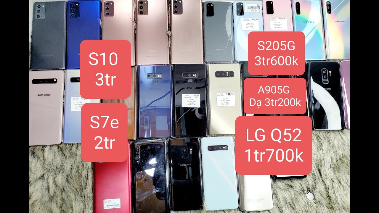 Samsung LG Q52 1tr7, S10 3tr , S105G 3tr4 , Note205G , S205G , Note9 ,Note8 , S7e - YouTube