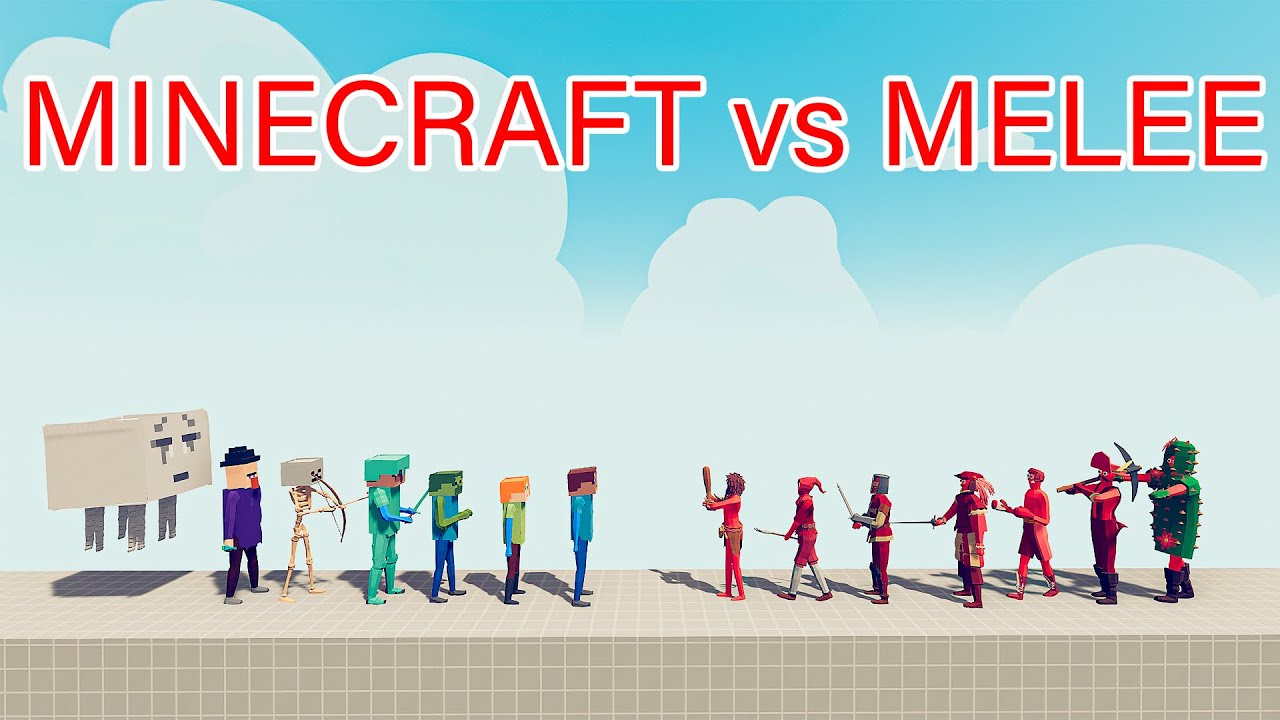 MINECRAFT Team vs MELEE Team - Totally Accurate Battle Simulator TABS ...