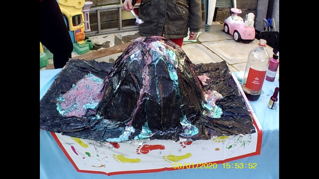 create glitter volcano eruption - YouTube
