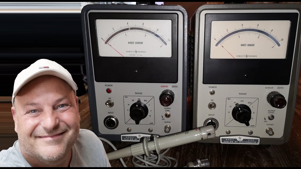HP 428B Clip On DC Milliammeter test repair teardown - YouTube