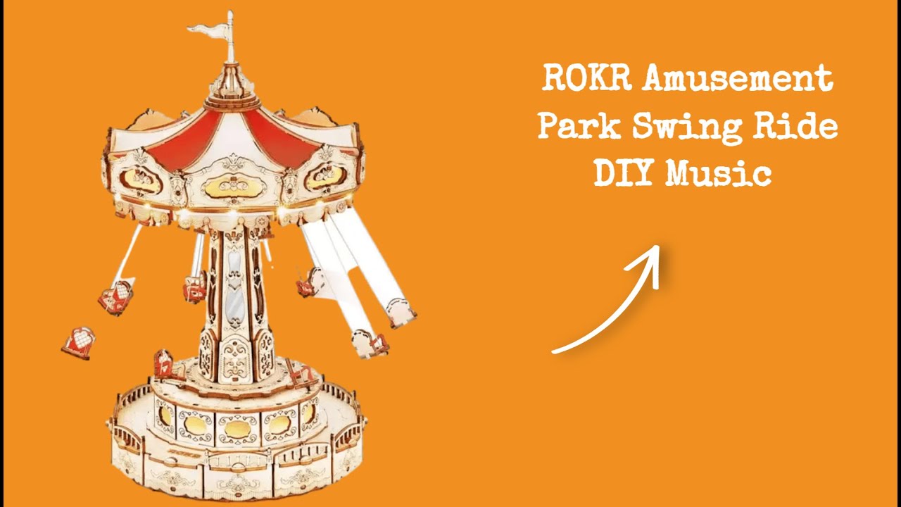 ROKR Amusement Park Swing Ride DIY Music Box Kit - YouTube
