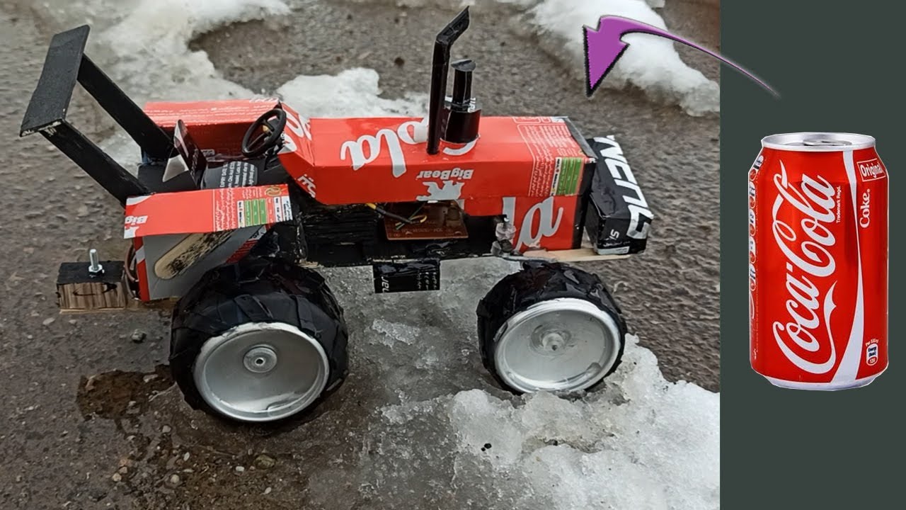Making RC tractor with soda can !! Amazing - YouTube