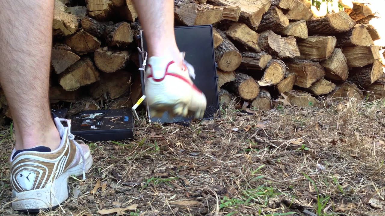 Trashed Puma Running Shoes and Nike Turf Cleats Destroy a Laptop - YouTube