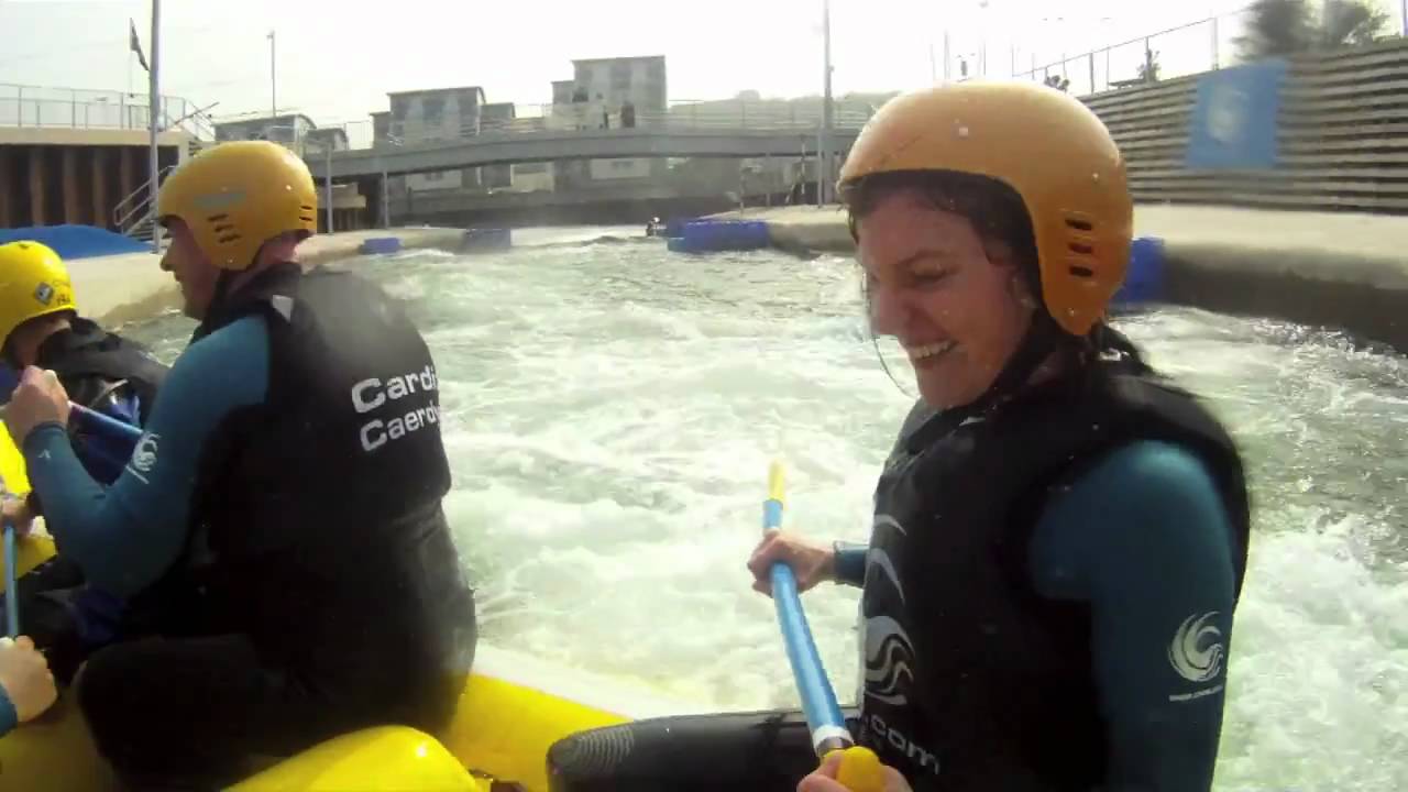 Whitewater rafting in Cardiff - YouTube