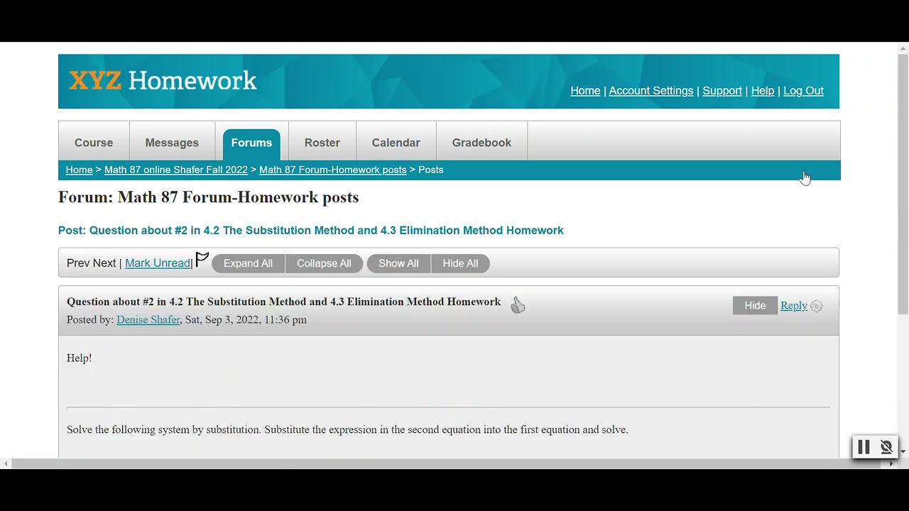 Using the forum for homework questions - YouTube