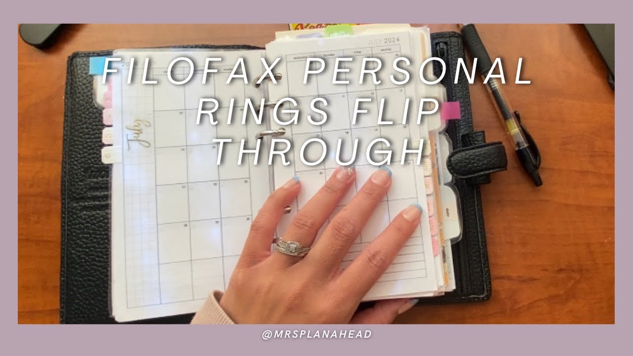 Filofax personal rings flip through - YouTube