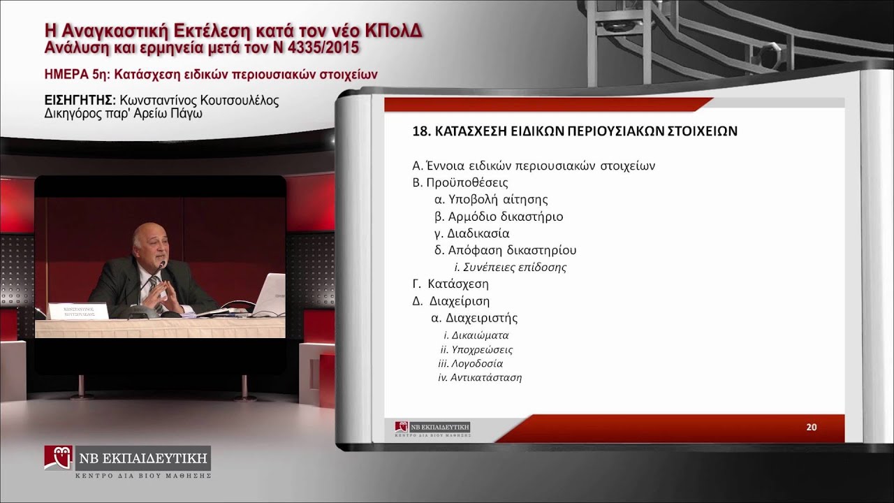 Η Αναγκαστική Εκτέλεση κατά τον νέο ΚΠολΔ (ΑΠΟΣΠΑΣΜΑ) - YouTube