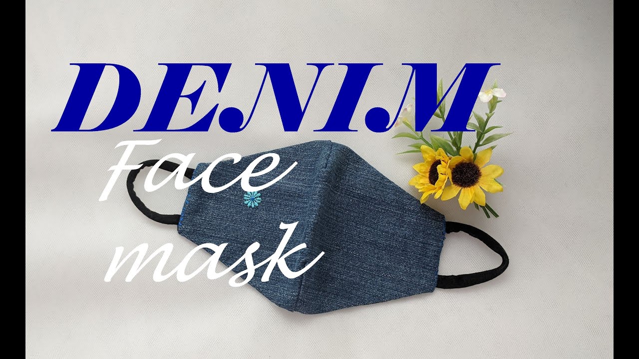 Make Denim Face Mask at Home NO Sewing Machine | DIY Jean Face Mask ...