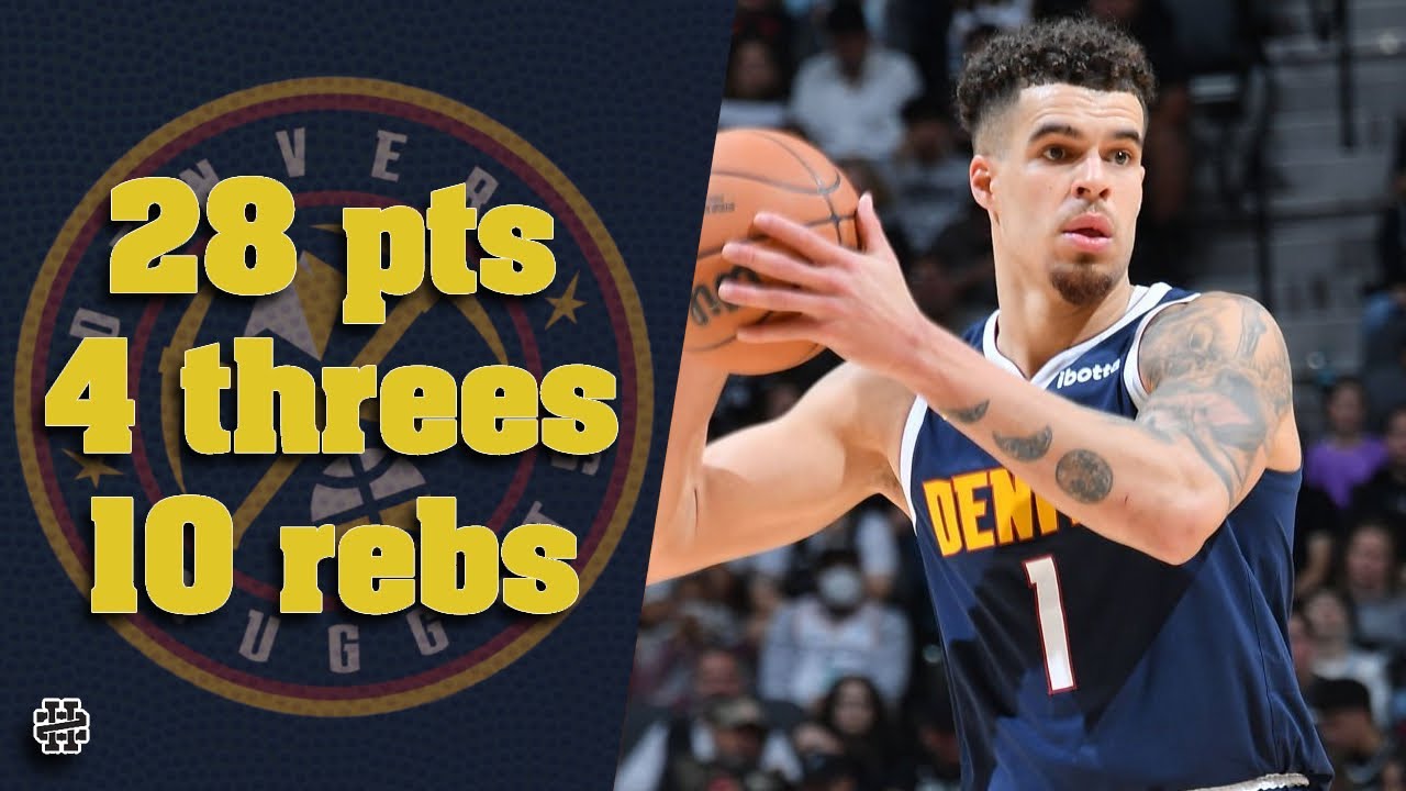 Michael Porter Jr 28 pts 4 threes 10 rebs vs Spurs 24/25 season - YouTube