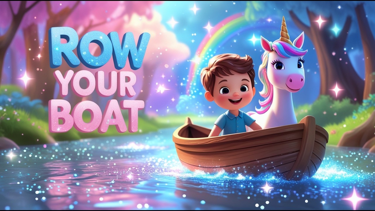 Row Row Row Your Boat | Floating Down the Magic Stream | Nursery Rhymes ...