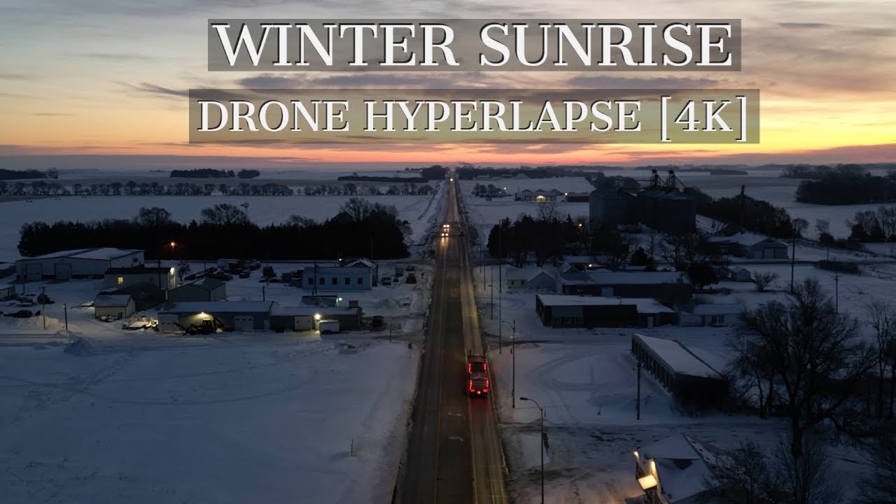 Winter Sunrise Drone Hyperlapse [4K] - YouTube