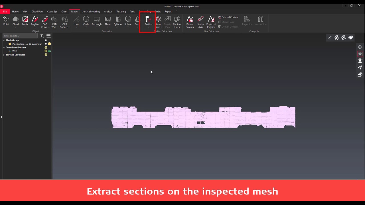 Cyclone 3DR: 3D and 2D Plumbness analysis of wall - YouTube