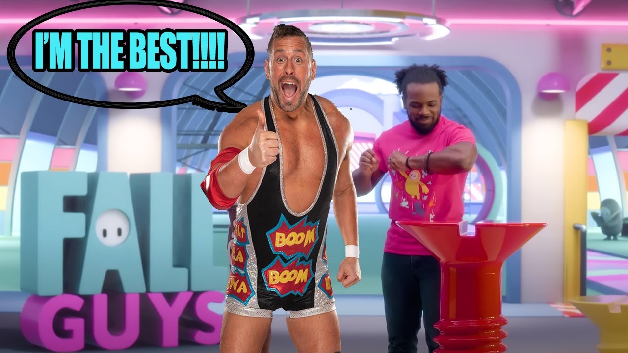 WWE's Austin Creed OWNED by AEW's Colt Cabana [ 6 Fall Guys Crowns = 6 ...