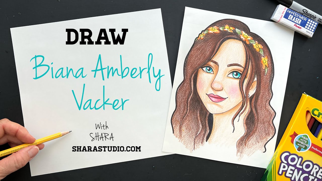 How to draw Biana Amberly Vacker from lost cities keeper - YouTube