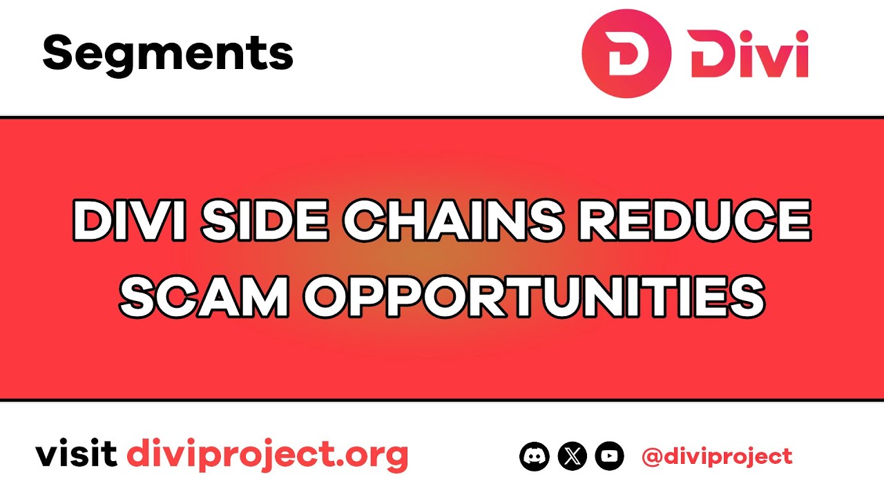 Divi Segments - Divi Side Chains Reduce Scam Opportunities - YouTube