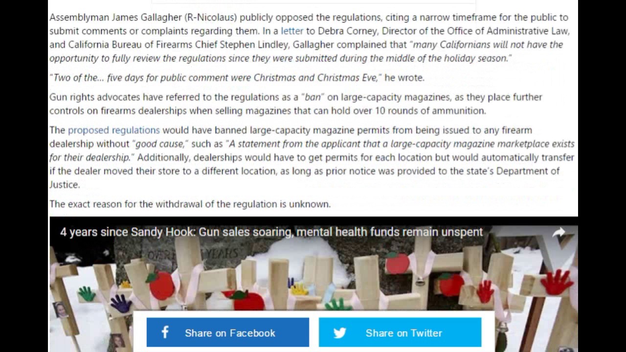 California DOJ withdraws ‘emergency’ large capacity firearm magazine ...