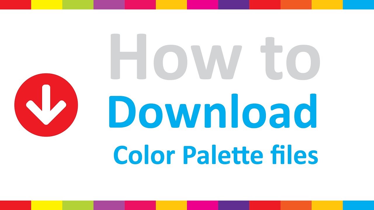How to download Color palette files | iColorpalette - YouTube
