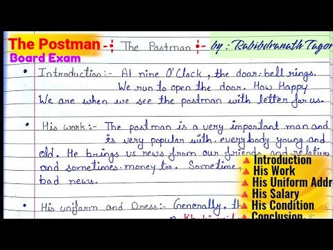 Essay on the postman ll The Post man essay in english ll for board exam ...