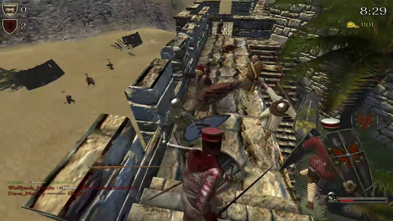 M&B Warband Multiplayer Siege; Swadia vs Vaegirs wall push - YouTube