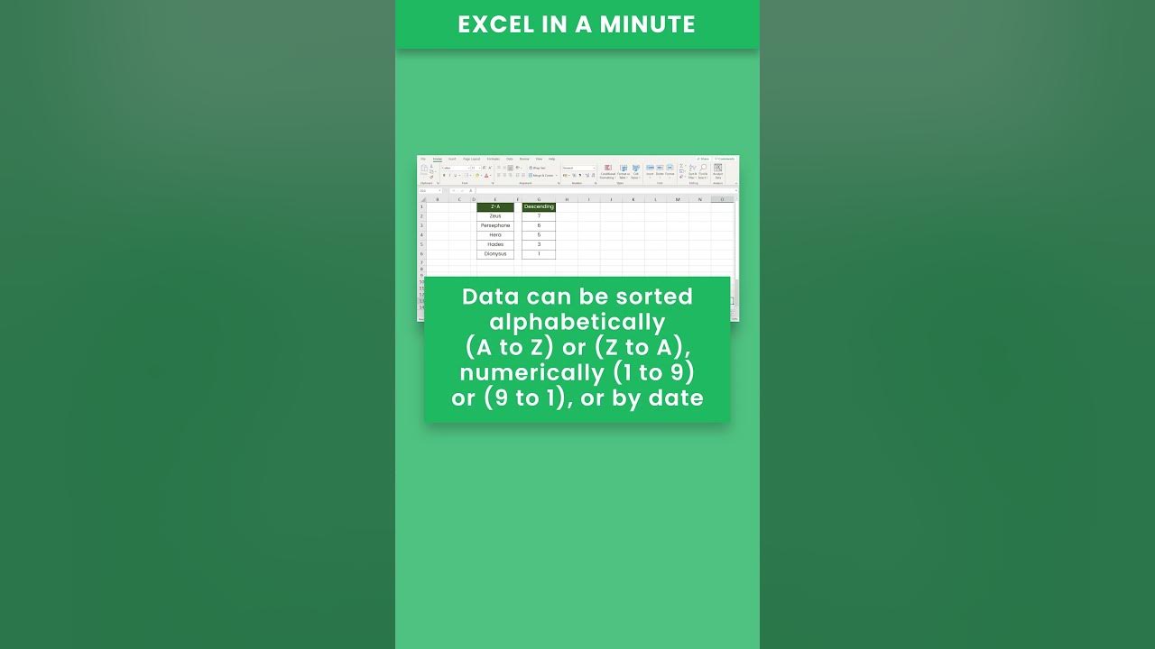HOW TO SORT ORDER IN EXCEL shorts YouTube how-to-sort-order-in-excel-shorts-youtube