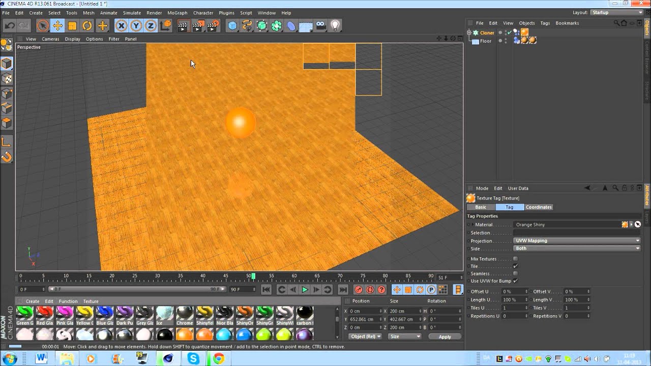 Cinema 4d Bouncing ball tutorial [EASY] - YouTube