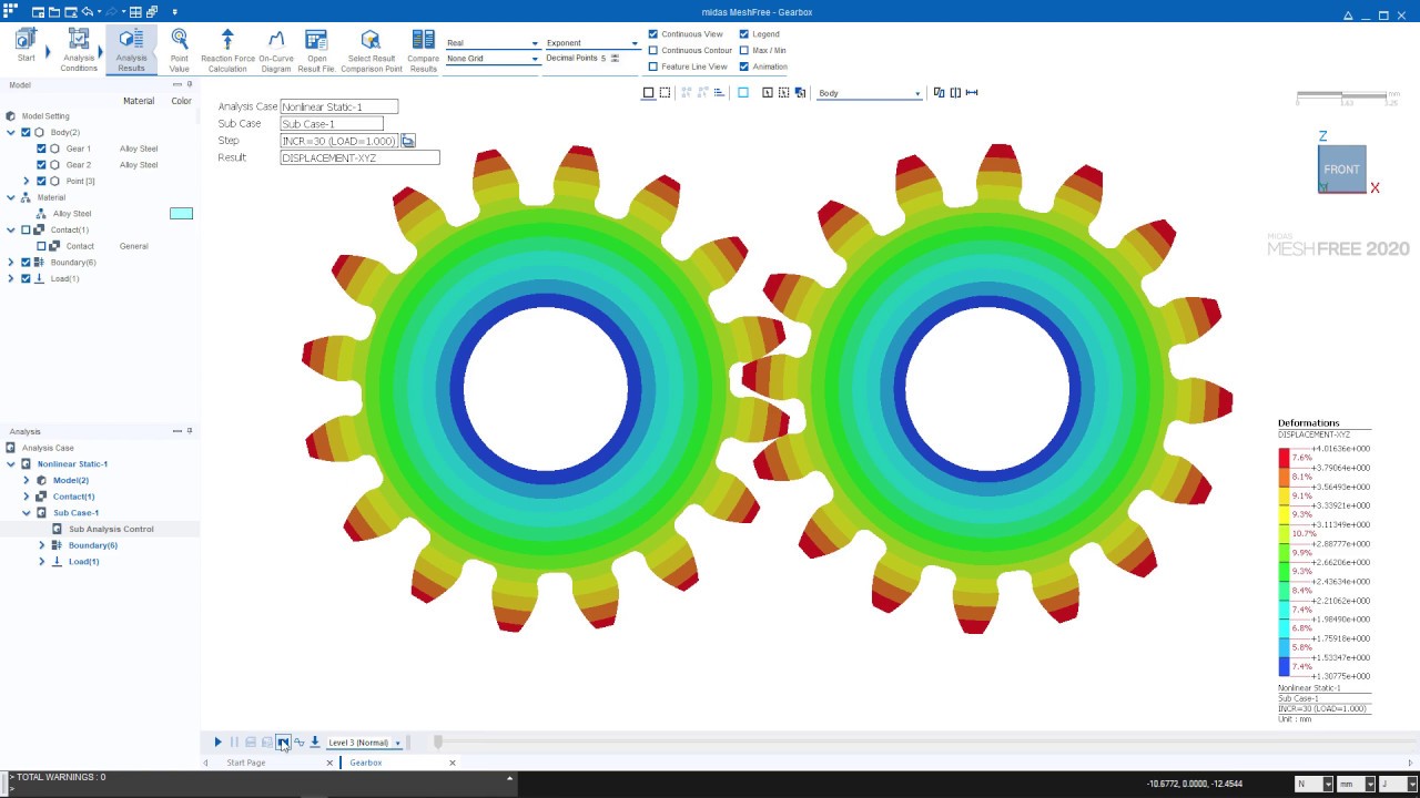 MeshFree 4.1 2020: Nonlinear Contact Tutorial - YouTube