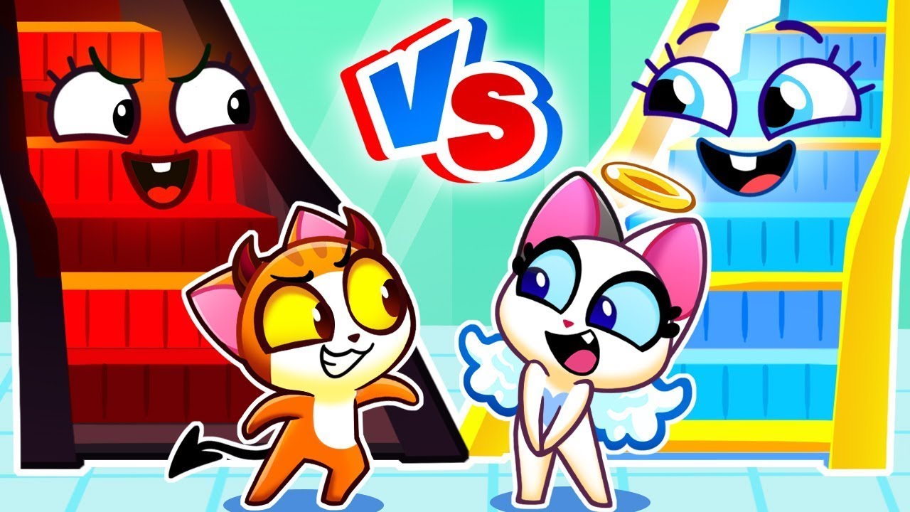 😇 Angel Baby vs Demon Baby In The Mall 😈🛒 Educational Stories for Kids ...