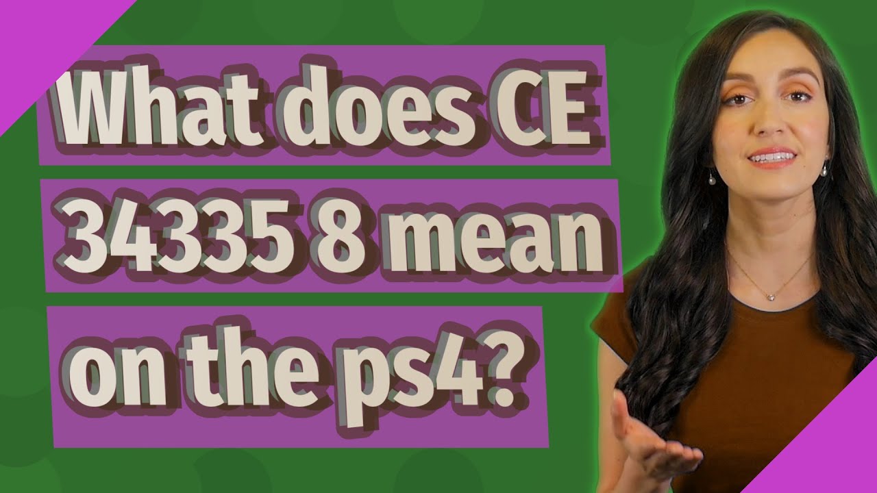 What does CE 34335 8 mean on the ps4? - YouTube