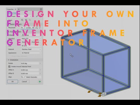 DESIGN FRAME INTO INVENTOR FRAME GENERATOR - YouTube