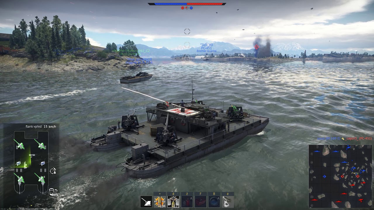 War Thunder Naval battles - SF-40 schwere (HE-DF) - YouTube