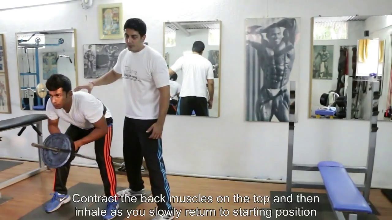 Mid Back: Bent Over Straight Bar Rows, Tutorials by Rao's Health Club ...