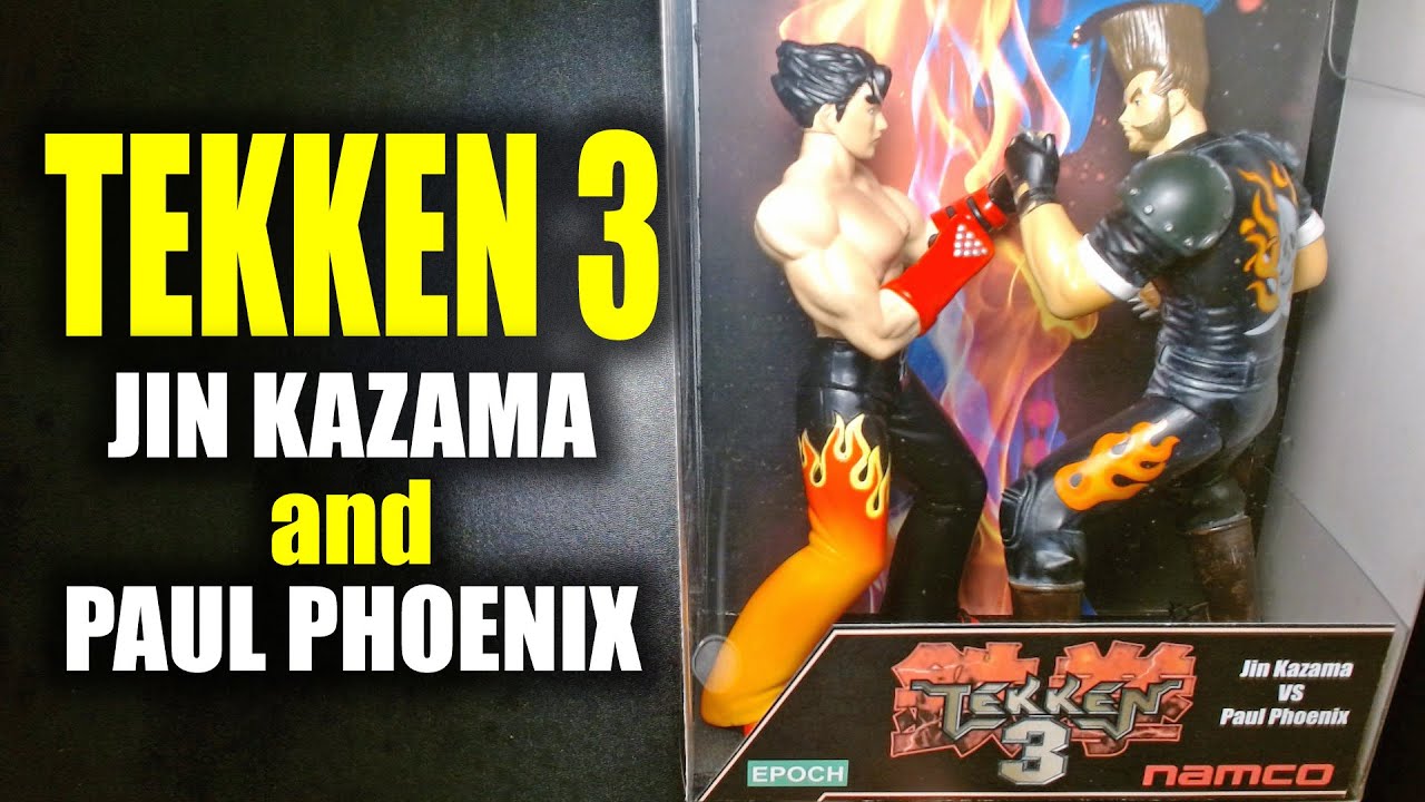 Tekken 3 Jin Kazama & Paul Phoenix Epoch Toys Namco Vintage Action Figure and Custom Box ...