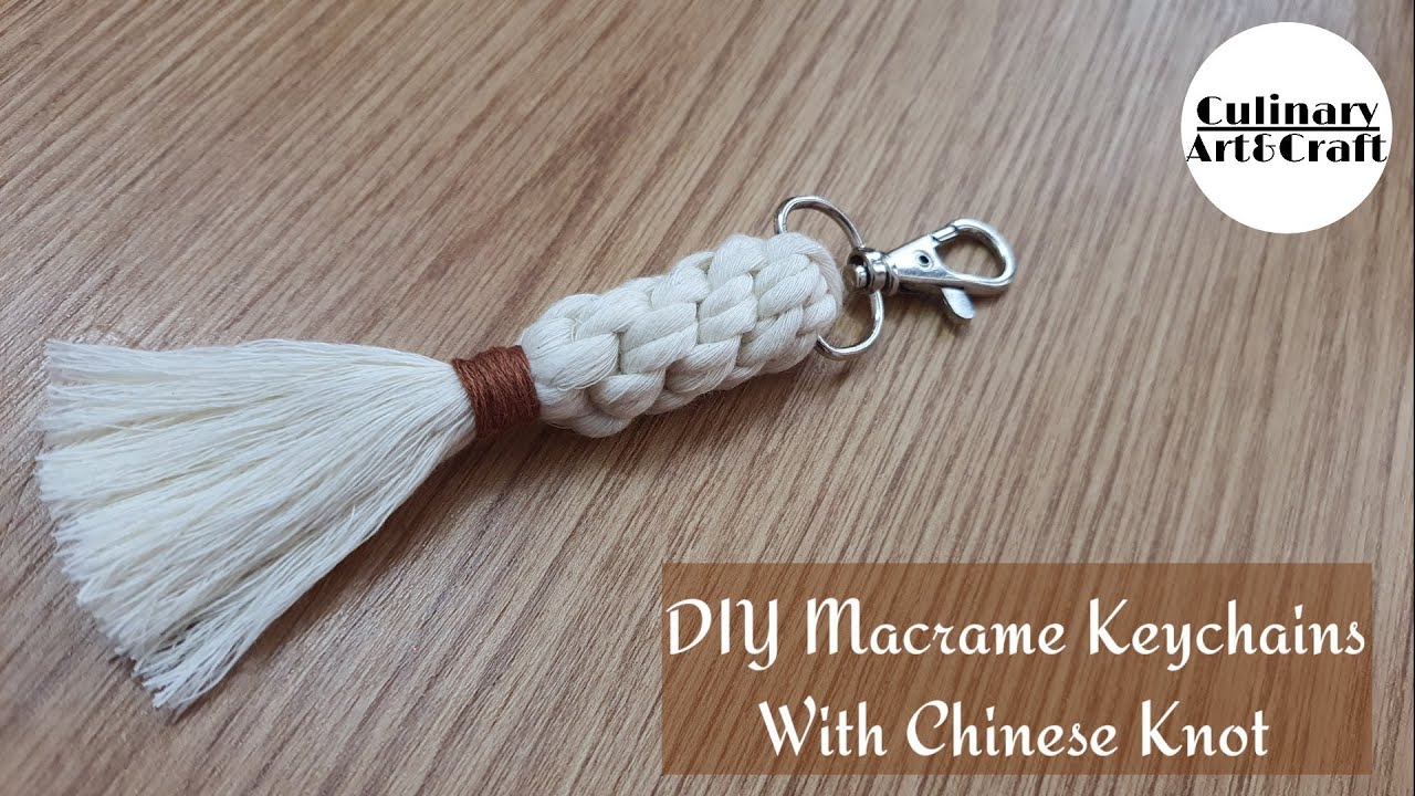 DIY Macrame Keychains With Chinese Knot | DIY LLAVERO en MACRAME con ...