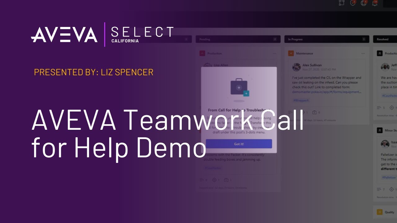 AVEVA Teamwork Call for Help Demo - YouTube