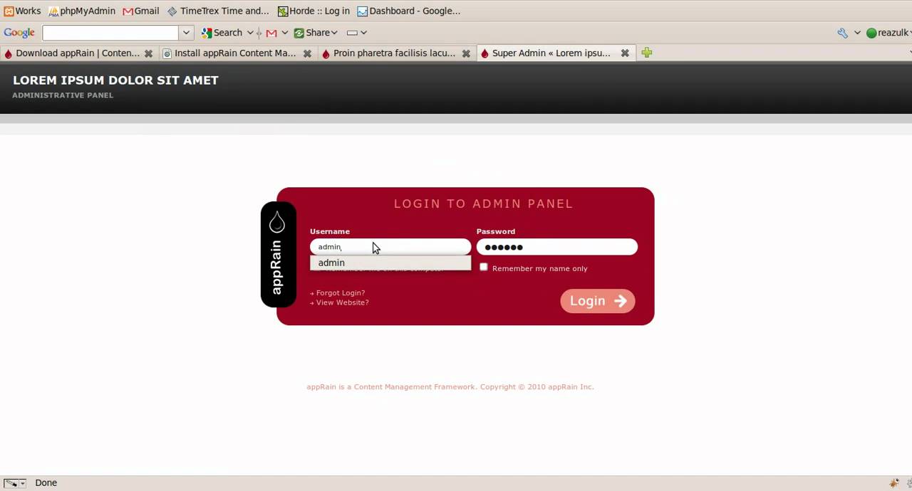 How to install appRain Content Management Framewrok - YouTube