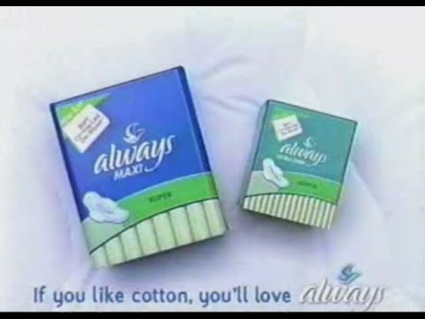 Always Maxi Pads Commercial - I Like Cotton - 2004 - Ad - YouTube