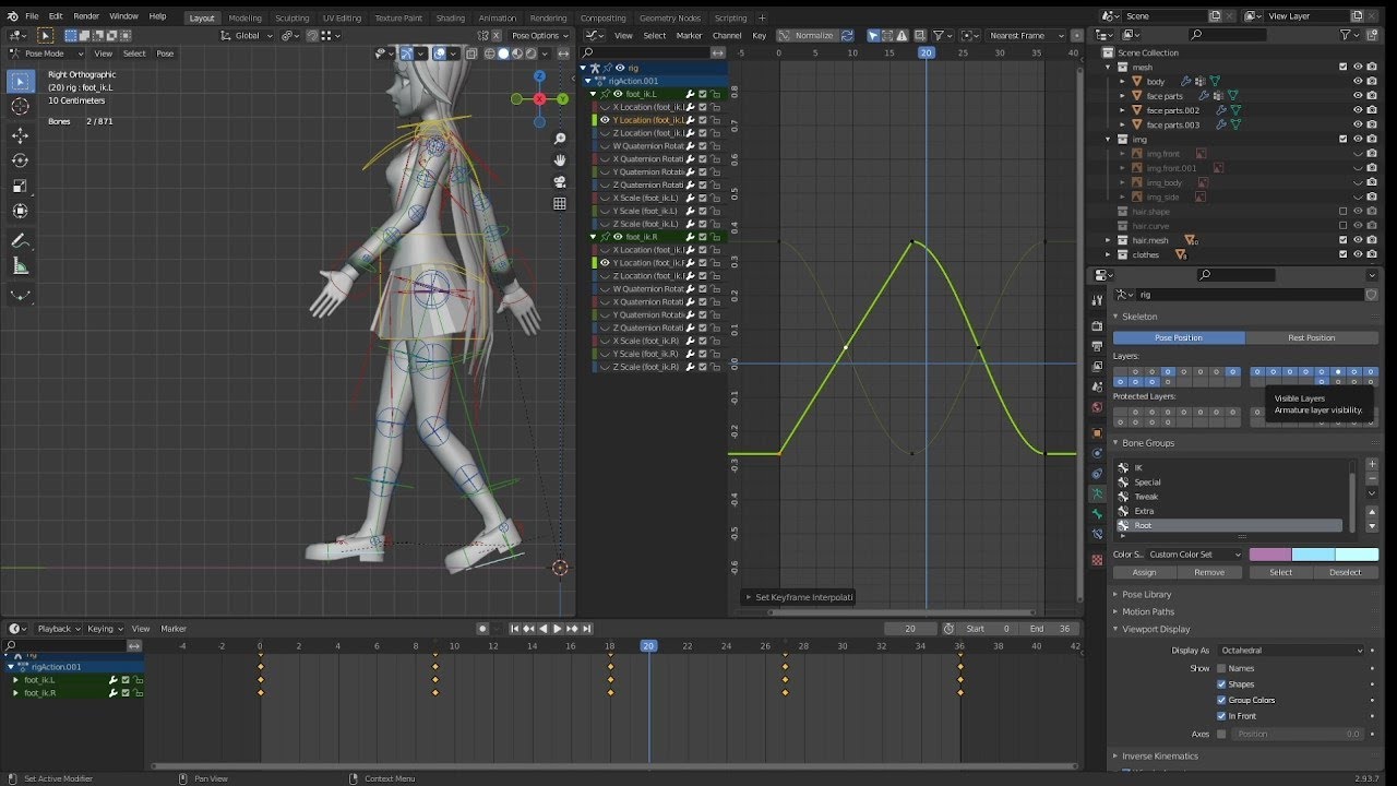 [Blender] Beginner learns to animate walk cycle - YouTube