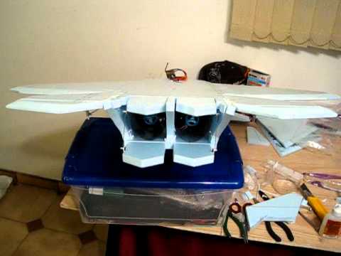 F-22 Raptor, Home build, twin 64mm EDF, 180 Thrust Vectoring - YouTube