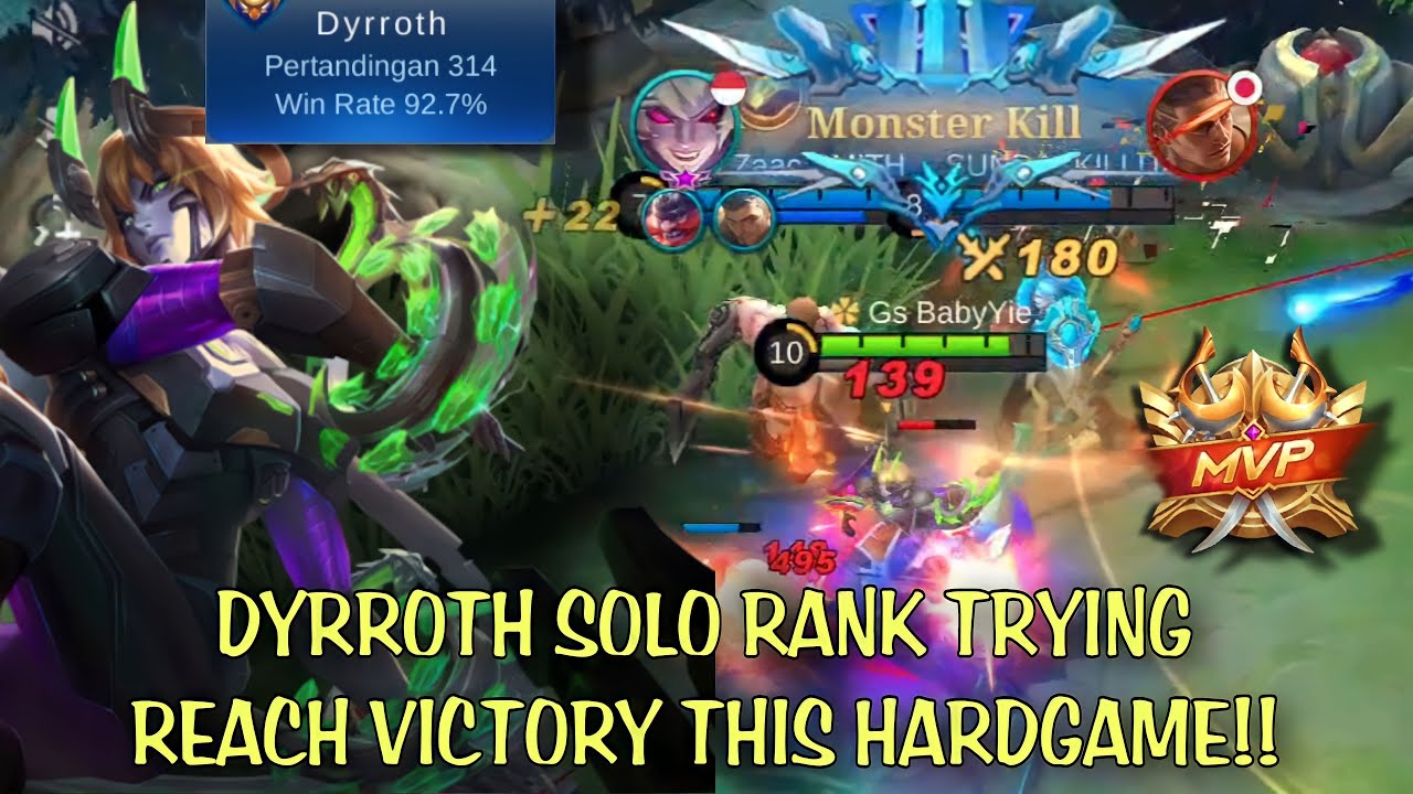 DYRROTH TRY HARD TO WIN !! BUILD DYRROTH TERSAKIT 2022 | DYRROTH BEST ...