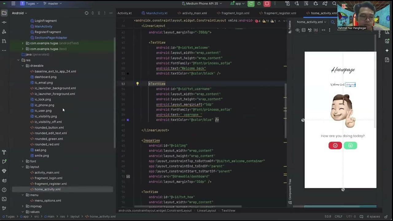 Style, Tablayout, dan Fragmen | Kotlin | Android Studio - YouTube