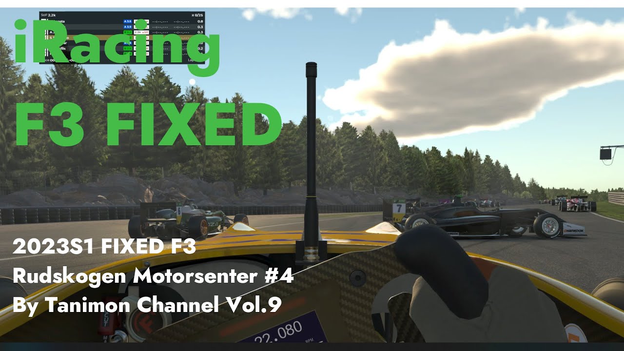 【iracing】2023s1 F3 Fixed Rudskogen Motorsenter 4 Youtube