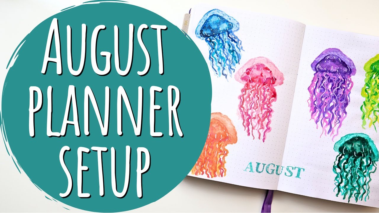 August Planner Setup | Functional & Decorative Planning & Watercolor ...
