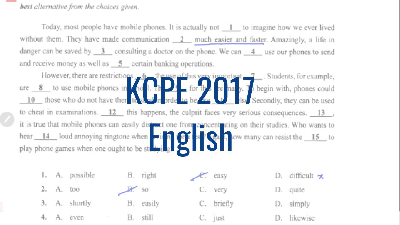 KCPE 2017 English Question 3 To 5 YouTube kcpe-2017-english-question-3-to-5-youtube